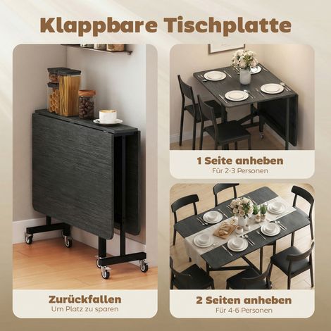 Elegantes Esstisch Fuer Kleine Raeume Klappbar Bild