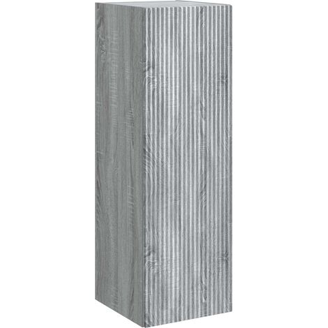 Wall-mounted Bathroom Cabinet Grey Sonoma 33 x 34.5 x 100 cm vidaXL
