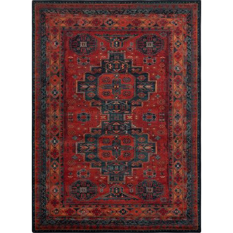 Wool carpet OMEGA HARI oriental - ruby red 235x350 cm