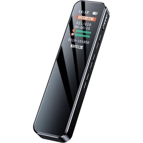 Enregistreur Vocal Numérique 64GB avec Détection de Voix, Format MP3 ...
