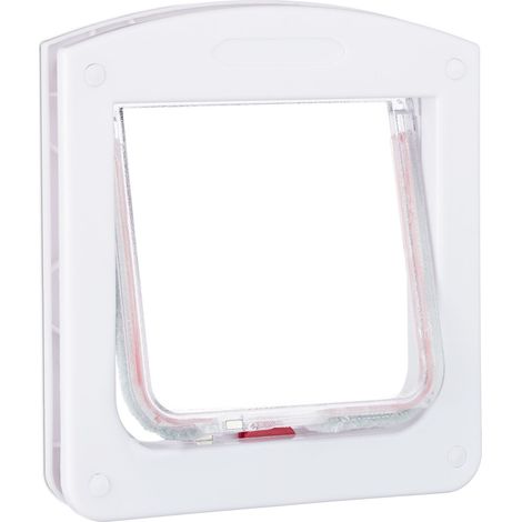 Relaxdays Pet Door, 4-Way Flap for Cats & Small Dogs, Magnetic ...