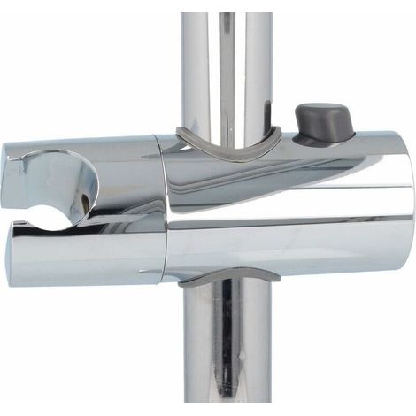 Support douchette coulissant pour barre de douche 22 mm, chromé