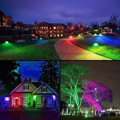 Ortviai Projecteur LED RGBCW 20 W IP66 Étanche avec Contrôle App ...