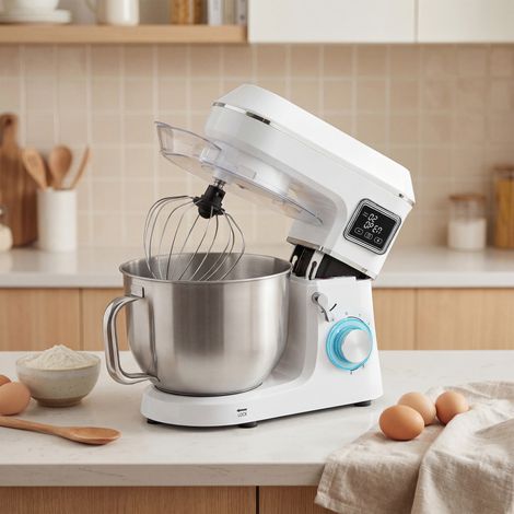 Robot pâtissier 6 L 1400 W avec tête inclinable, 6 vitesses, fonction ...