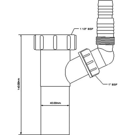 Siphon mcalpine 5505 capacité 80 l/min colonne 120mm