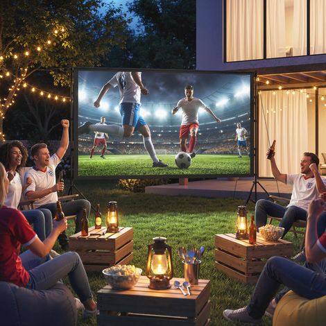 Écran de projection avec trépieds 120 pouces 16:9 hd 4k écran ...