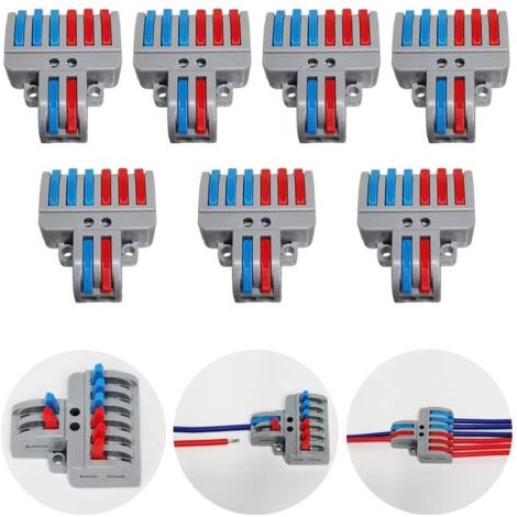 Jeu de bornes de raccordement électrique 7 pièces – Connecteurs à ...