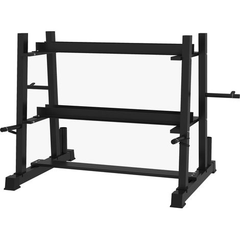 Support haltères kettlebells disques poids 3 niveaux réglable acier ...