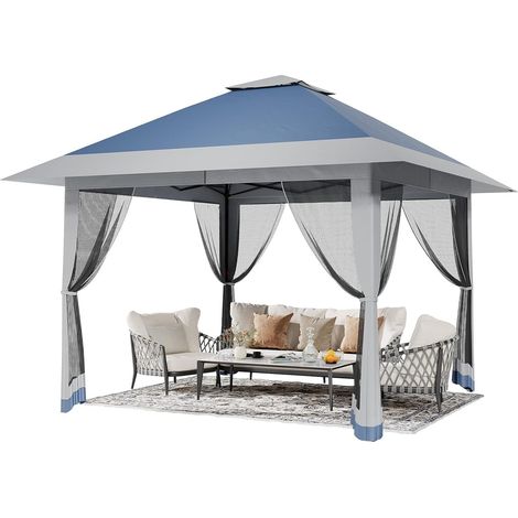 Tonnelle Pliante 4 x 4 m avec Moustiquaire - Barnum Pop-up de Réception ...