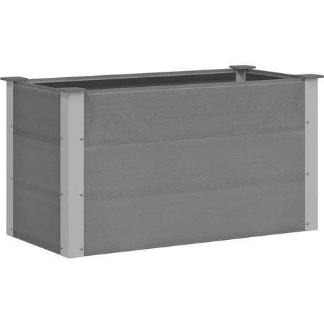 Garten-Hochbeet WPC 100 x 50 x 54 cm Grau
