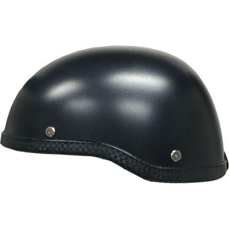 Casque moto demi-jet classique en ABS et coton noir mat – taille unique ...
