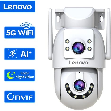 Lenovo 4K WiFi Surveillance Camera 5G Wifi Outdoor Dual Lens PTZ IP ...