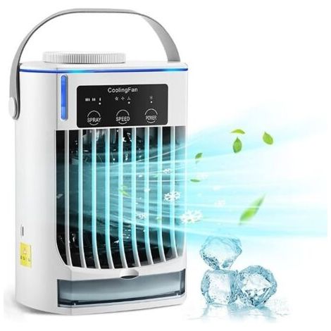 (blanc)Ventilateur de climatisation portable, mini refroidisseur d'air ...