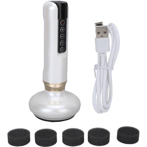 Appareil massage GuaSha électrique blanc : 12 niveaux aspiration ...