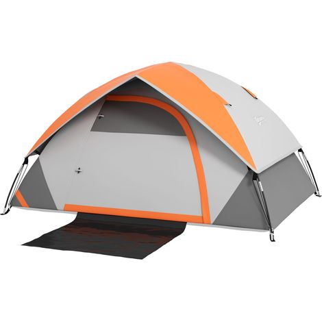 Tente dôme 2 personnes imperméable légère avec porte fenêtre sac ...