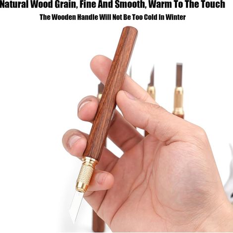 Precision Craft Knife Set, Exacto Hobby Knife Set with Wooden Handle ...