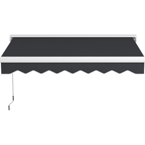 Toldo eléctrico retráctil y manual 250x200 cm, con mando a distancia y ...