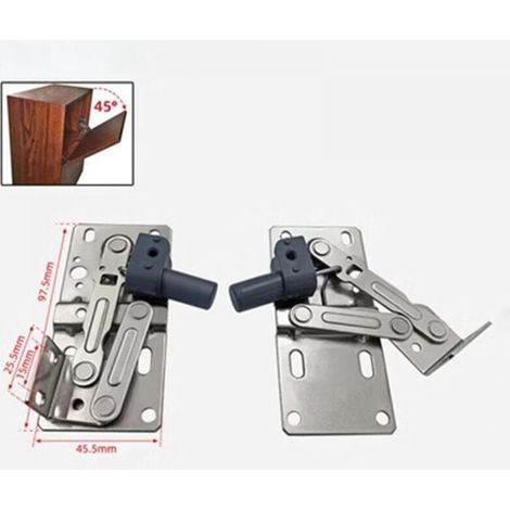 pair of soft-close, drop-down hinges with damping design, tilt-up door ...