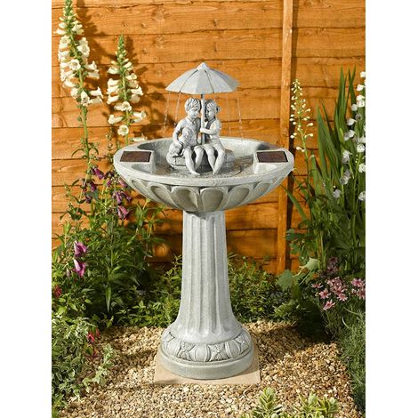 Solar Fountain Pump with 7V/1.4W Panel – 5 Spray Nozzles, Flow 80-200L ...