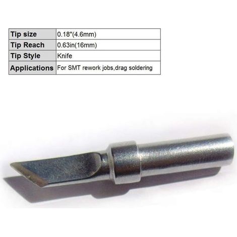 Pack of 5 handy lead-free replacement soldering iron tips ETA ETB ETD ...