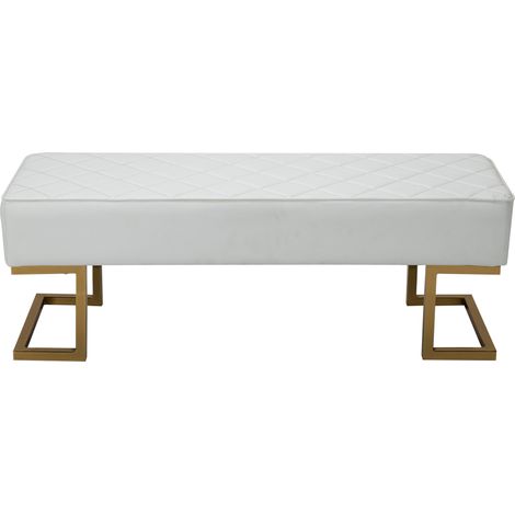 Banc de lit design blanc pour optimiser le rangement du salon ...
