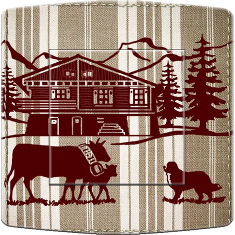 Interrupteur rustique décoration vache pour ambiance bois et chalet ...