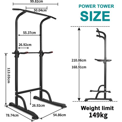 Station de plongée réglable et barre de traction Sport Power Tower ...