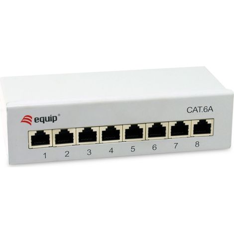 Equip Patchpanel 8x RJ45 Cat6A FTP 1HE Platine de Brassage Gris 326218 ...