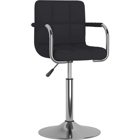 Tabouret de bar Chaise de bar Noir Tissu