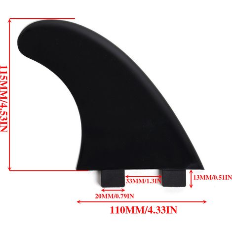 Surfboard accessories: fins (left, center, right, 3 pieces/set ...