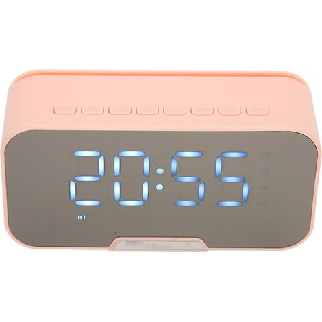 Enceinte Bluetooth rose avec réveil numérique, affichage de la ...
