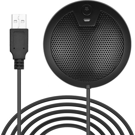 USB-Kondensatormikrofon für Computer, omnidirektional (360°), 2 Meter ...