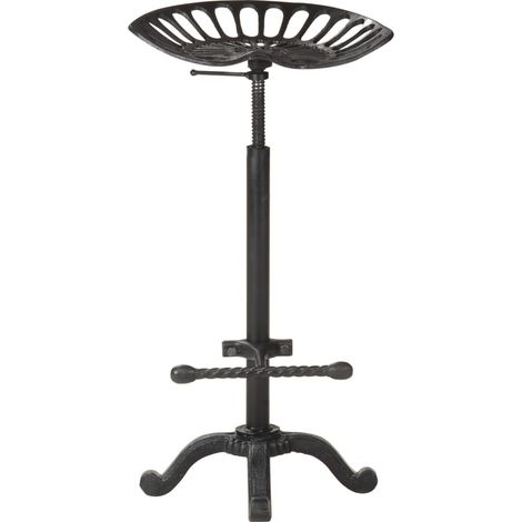 Tabouret de bar Chaise de bar Noir Fonte