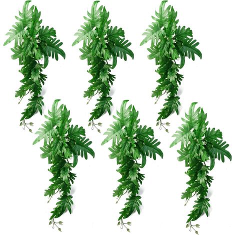 6 x 50cm Artificial Trailing Philodendron Large Botanik Plant - Premium ...
