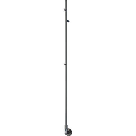 Reina Ines Electric Vertical Towel Rail Bar 1500mm - Brushed Gun Metal