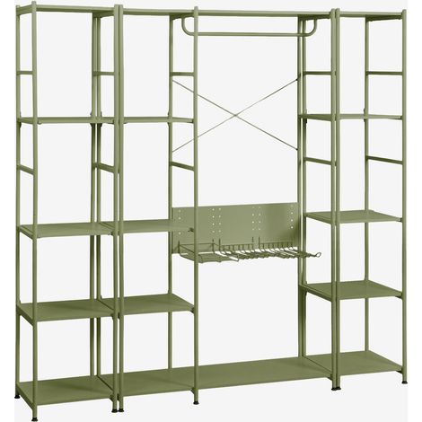 Armoire modulaire ouverte 3 pièces avec 2 étagères en fer Elviah SKLUM ...