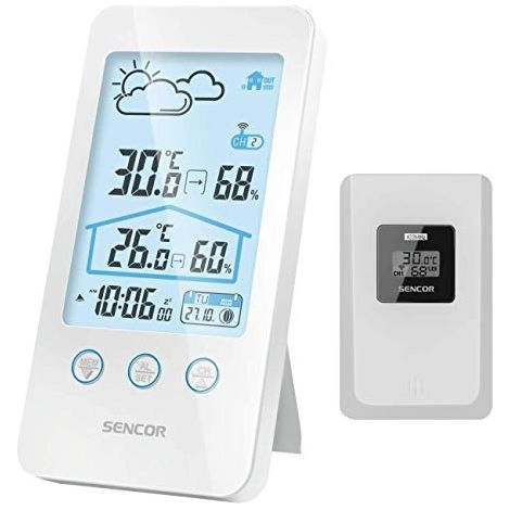 Station météo Sencor SWS 3000W 3 capteurs avec écran LCD rétroéclairé ...