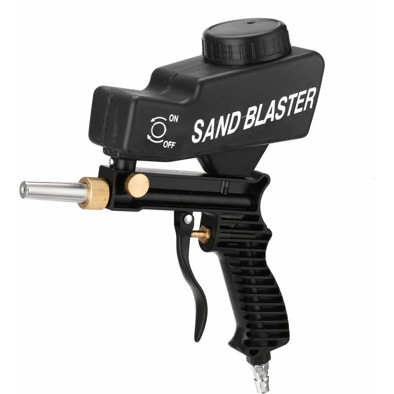 Sandblasting Gun Gravity Feed Air Sandblast Portable Speed Blaster Sand ...