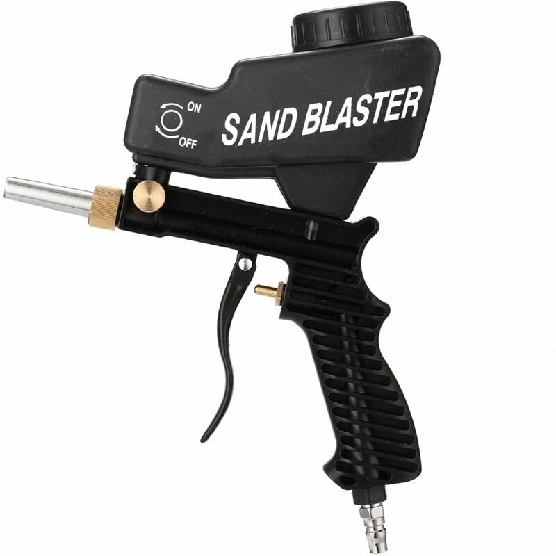 Sandblasting Gun Gravity Feed Air Sandblast Portable Speed Blaster Sand ...