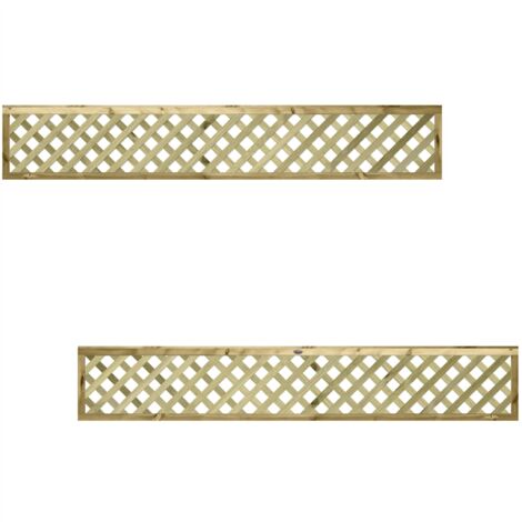 Premier 6ft x 0.5ft Flat Top Standard Square Garden Trellis Panel