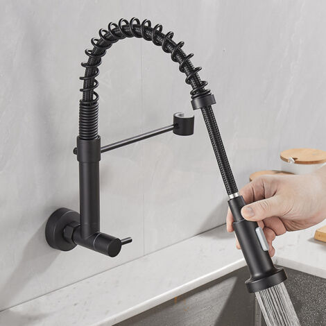 Wall mounted kitchen taps