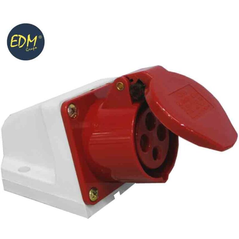 Edm - Presa Femmina Cee Trifase 3 P+T Da Incasso Con Piastra Di ...