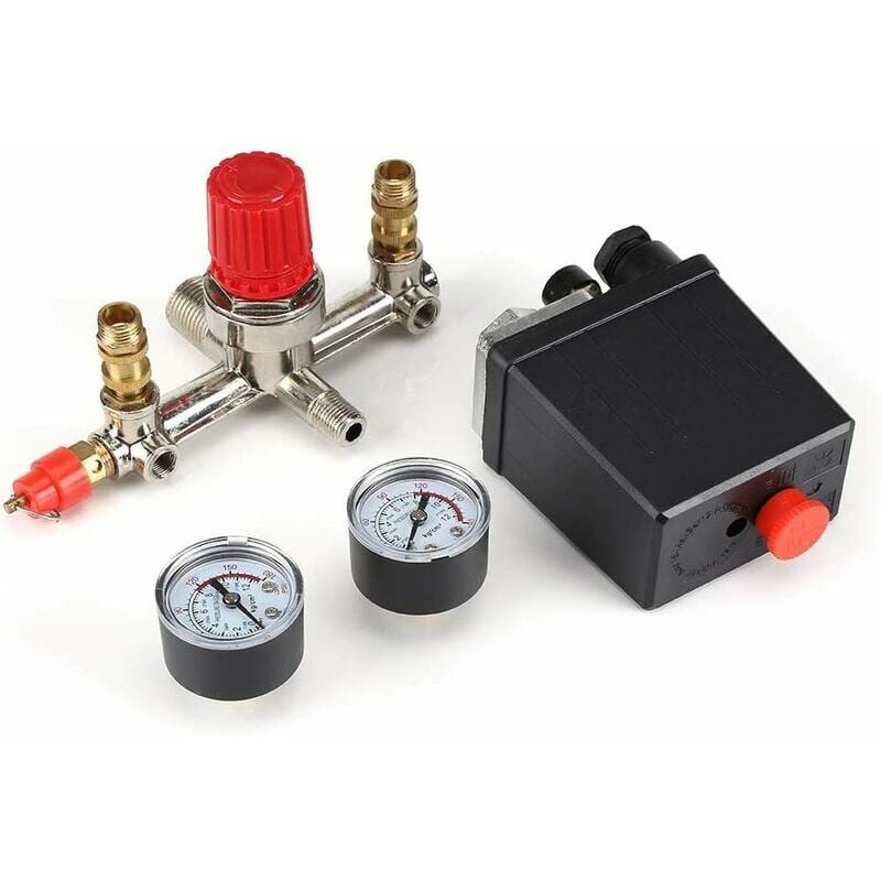 Pressostato - Manometro Regolatore Manometri Compressore Aria Valvola ...