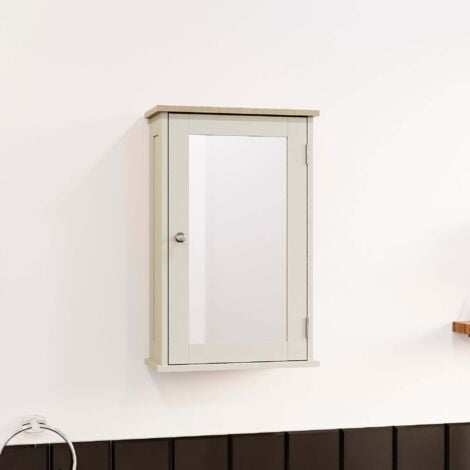 Grey medicine cabinet with mirror store