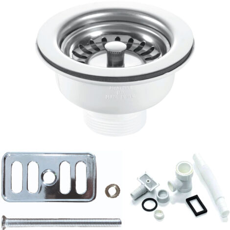 RAK 90mm Stainless Steel Kitchen Sink Waste and Overflow Pack - BWSTSS ...