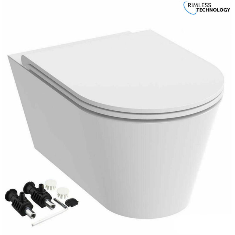 Rak Resort Rimless Wall Hung Toilet Hidden Fixations 520Mm Projection ...