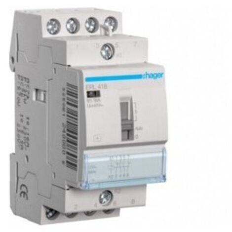 Relais de commande 16A, 2F+2O, 12V HAGER ERL418