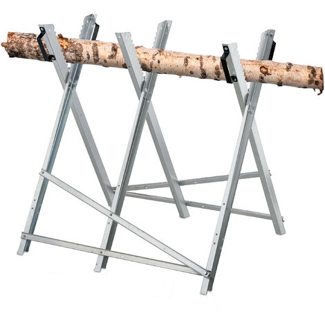 Orange Log Support Stand – Heavy-Duty 150 kg Capacity by Draper Tools