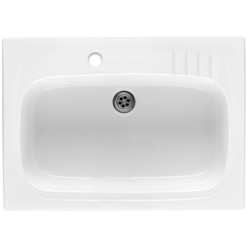 ROCA Fregadero Lugano-Gres60 Blanco - A365972001