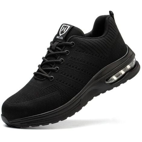 Safety Shoe and Boot Accessory Safety Shoes Men Women Lightweight Breathable Safety Sneakers Comfortable Work Shoes with Steel Toe Cap Black Size 43